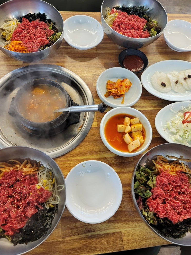 청도맛집 청도육회 청도의 자랑 백년가게 정우숯불가든에서의 육회비빔밥 맛있게 즐긴 후기 네이버 블로그