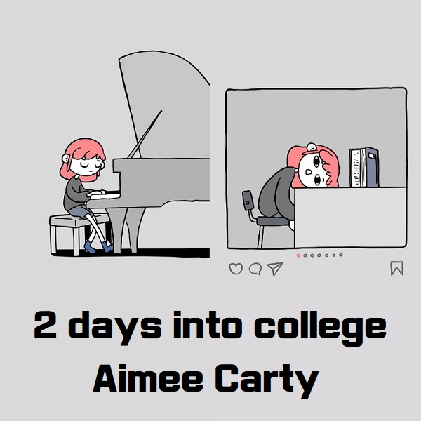 2 days into college Aimee Carty 에이미 카티 틱톡노래 가사 해석 번역 뮤비 곡정보 : 네이버 블로그
