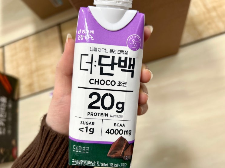 한끼 단백질 음료 다이어트 식단으로 좋은 더단백 초코 내돈내산 후기 네이버 블로그