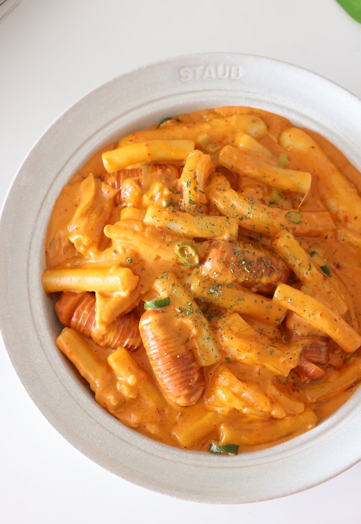 로제떡볶이 만들기 매콤꾸덕 배떡 로제소스 황금레시피 우유요리 네이버 블로그