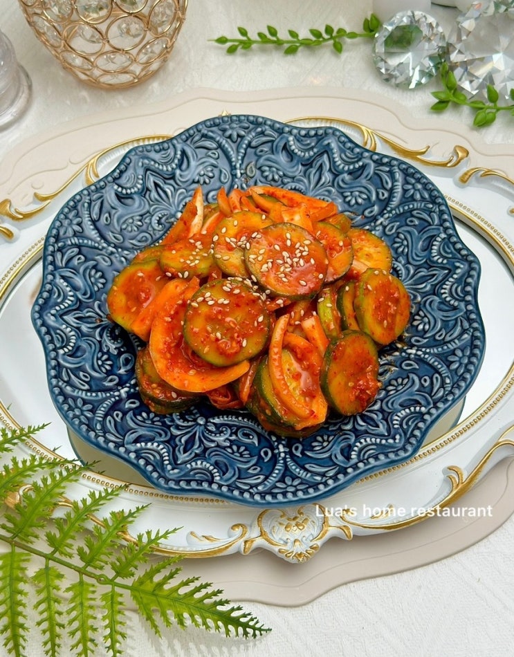 간단 재료로 맛있는 백종원오이무침 반찬 레시피 저당 고추장 양념 비법 아삭 새콤달콤 오이양파무침 네이버 블로그