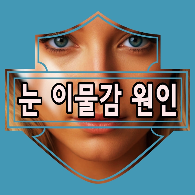 눈 이물감 원인 치료방법 위해서는 네이버 블로그