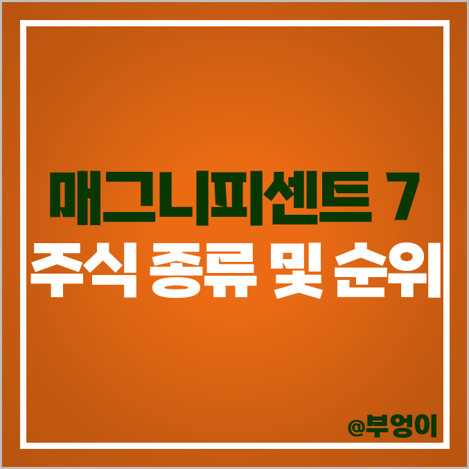 매그니피센트 7 주식 종류 마이크로소프트 주가 테슬라 아마존 애플 엔비디아 목표주가 네이버 블로그