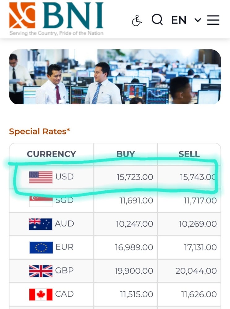 자카르타 생활 정보 - 달러 환전의 최고봉 "BNI FX mobile" : 네이버 블로그