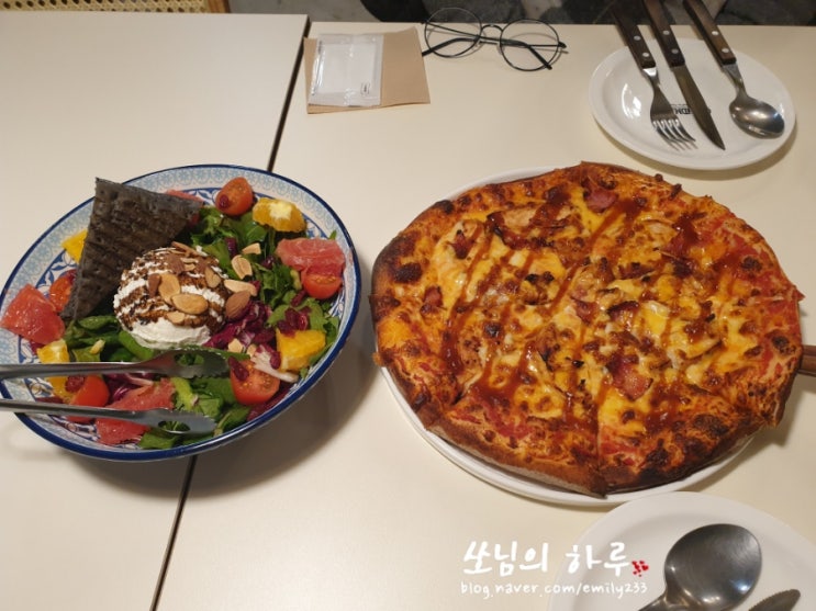 안성 맛집 그랜마스 칠곡저수지 피자 샐러드 후기 네이버 블로그