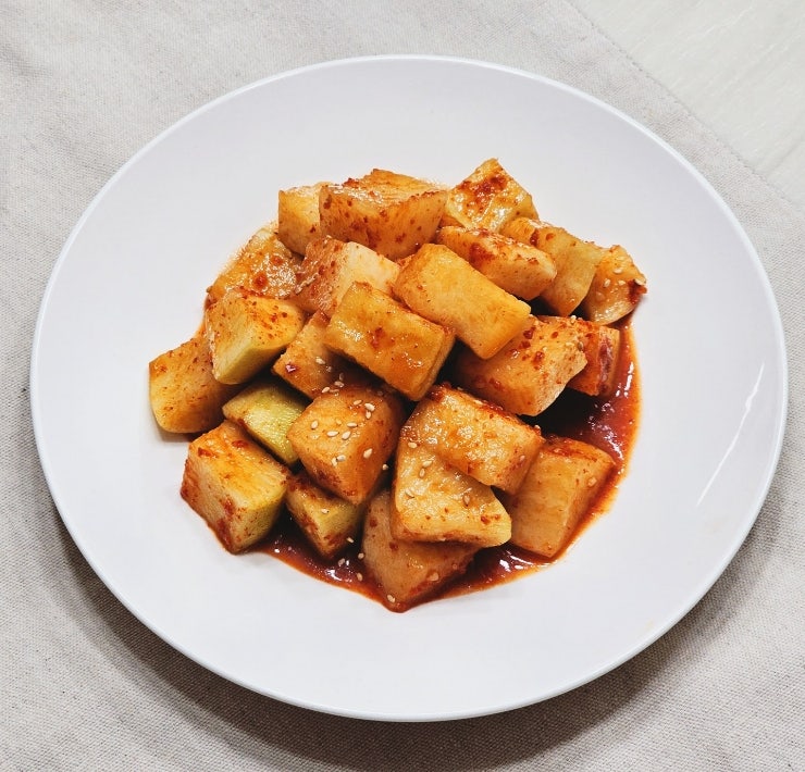 맛있는 깍두기 만들기 국밥집 깍두기 담그는 방법 김치 반찬 : 네이버 블로그