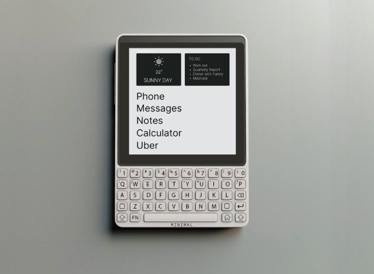 The Minimal Phone: First E-Ink QWERTY Phone, 전자잉크 휴대폰 : 네이버 블로그