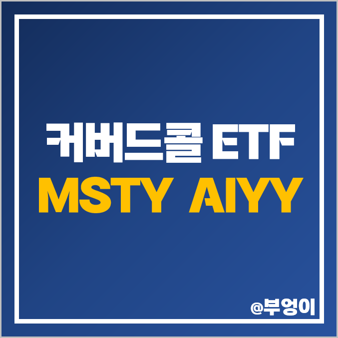 미국 커버드콜 ETF MSTY AIYY 마이크로스트레티지 C3 AI 관련주 : 네이버 블로그