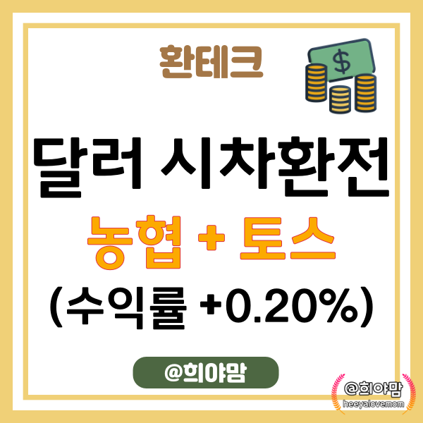 달러 환테크 달러 시차환전 농협 외화box 토스 외화통장020 네이버 블로그