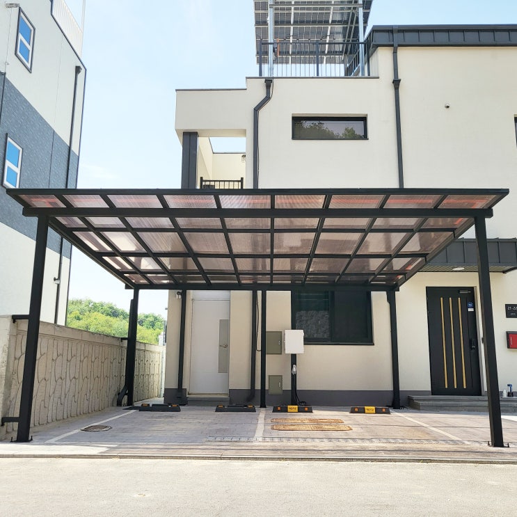 전원주택 주차장 지붕 캐노피 설치공사 설치 기준 및 법규 네이버 블로그