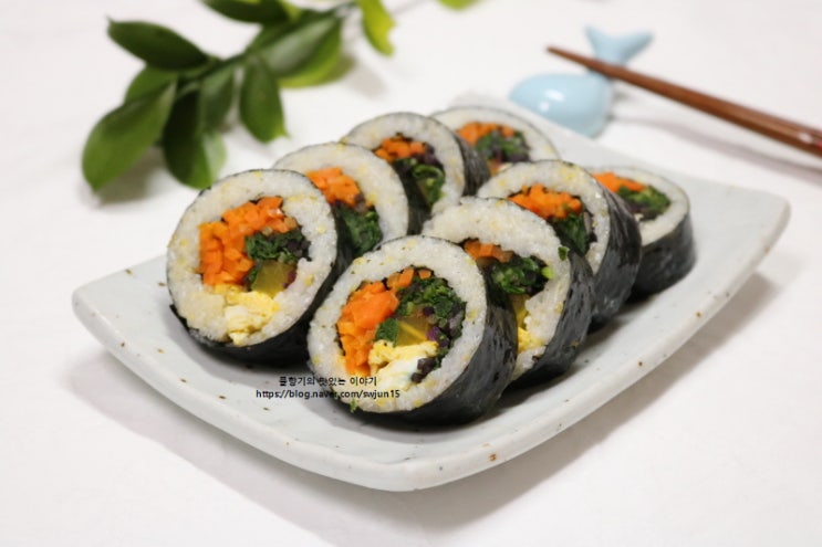나물김밥 만들기 향긋한 방풍나물김밥 소풍 도시락 야채김밥 봄나물요리 네이버 블로그