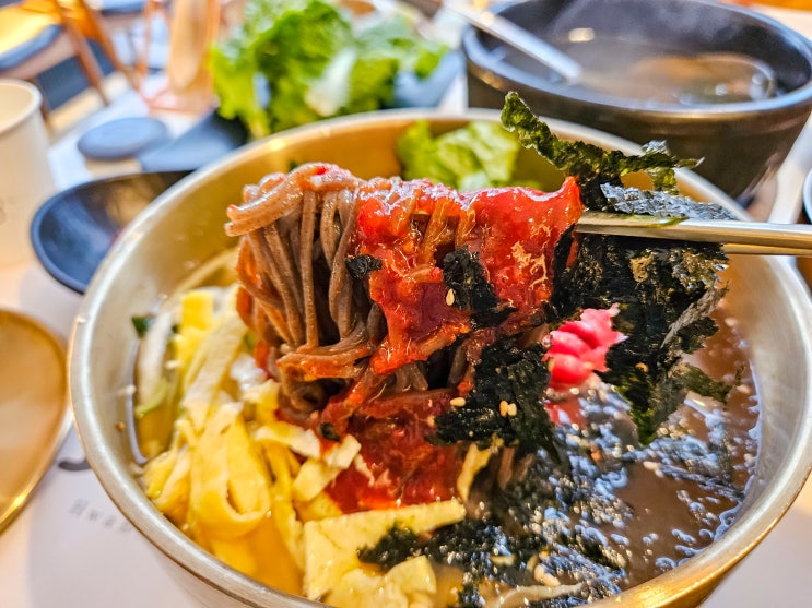 광주 용봉동 맛집 육회 막국수에 삼겹살 구이 먹고 온 화백 네이버 블로그