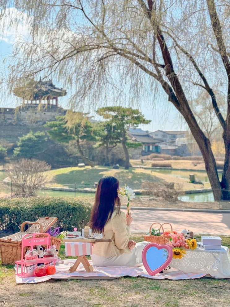 수원 화성 행궁동 방화수류정 피크닉 세트 대여 추천 온어피크닉 네이버 블로그