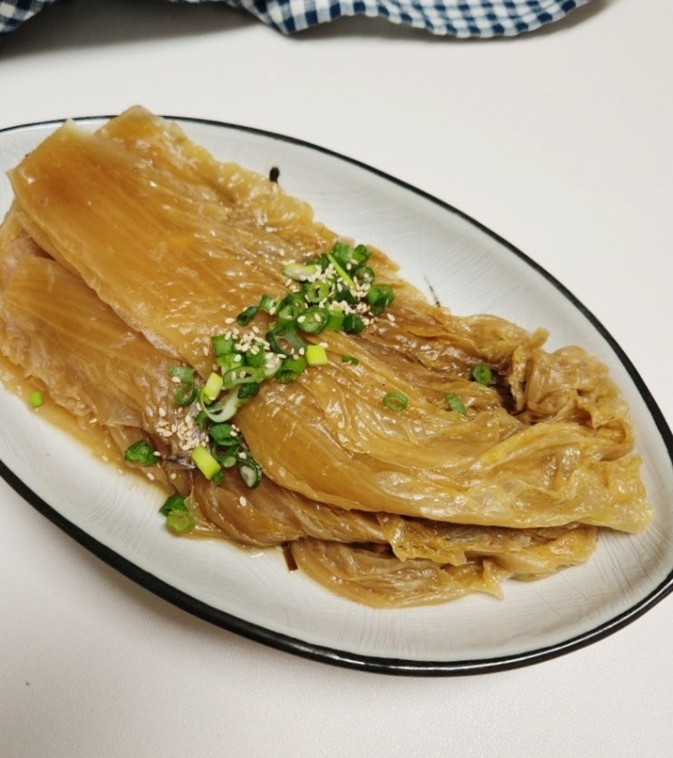 씻은 묵은지지짐 들기름 묵은지멸치지짐 만들기 깔끔한 신김치 활용 요리 레시피 네이버 블로그