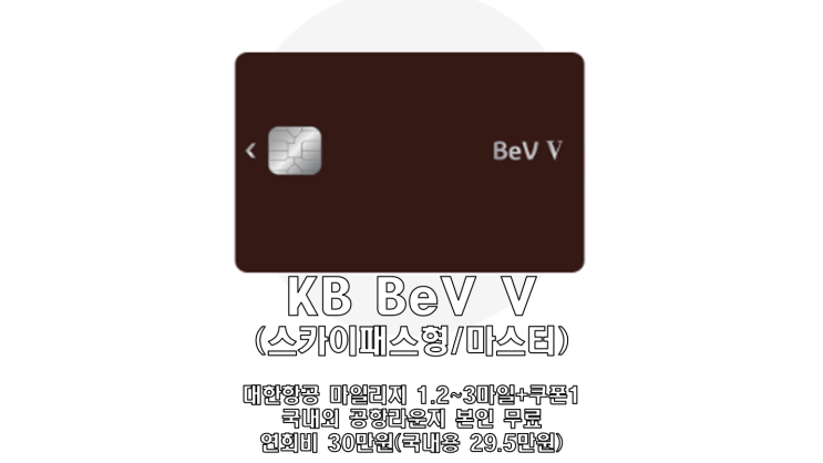 [신용카드] KB BeV V (베브5) : 네이버 블로그