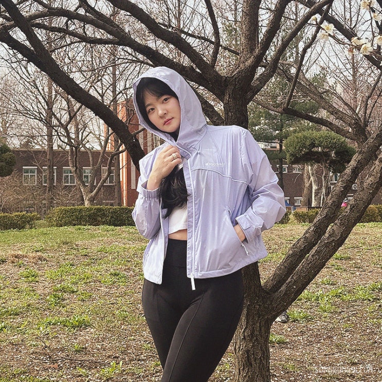 여성 바람막이 추천 가벼워서 좋은 디스커버리 크롭 자켓 네이버 블로그