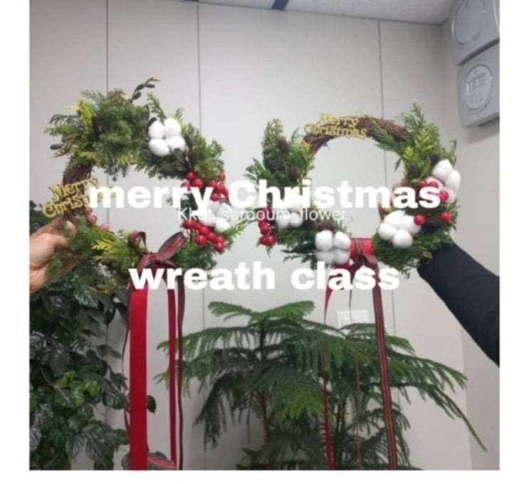 광주전남 출강 겨울클래스 크리스마스 생화트리 미니트리만들기 스칸디아모스리스만들기 겨울 순록이끼 공기정화 천연이끼 겨울 원데이