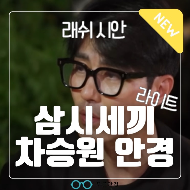삼시세끼 라이트 유퀴즈 차승원님 착용 뿔테 안경 정보 래쉬 시안lash Sian C1 네이버 블로그