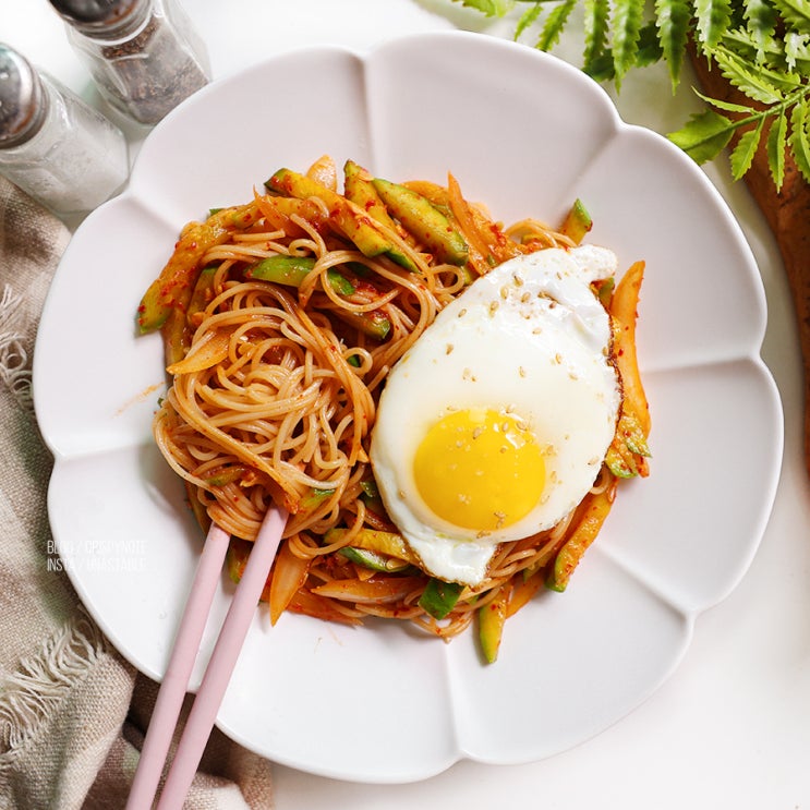 비빔국수 레시피 애호박 간장비빔국수 양념장 만드는 법 네이버 블로그