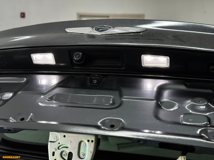 제네시스 G80 HID에서 LED램프 밝기 업! 번호판등 수리 교체 : 네이버 블로그