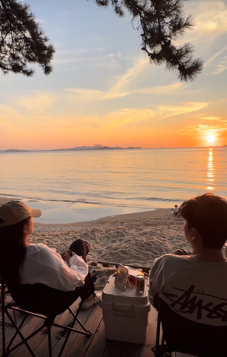 Camping 인생 노을 보고 온 바다뷰 캠핑장 충남 태안 꾸지나무골 캠핑장 A1사이트 네이버 블로그