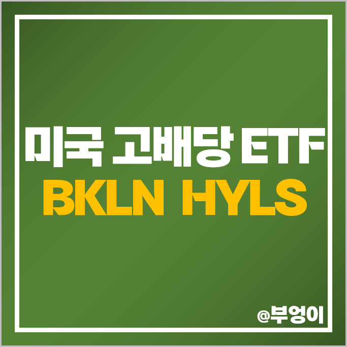 미국 고배당주 ETF 투자 방법 BKLN HYLS 주가 배당 : 네이버 블로그