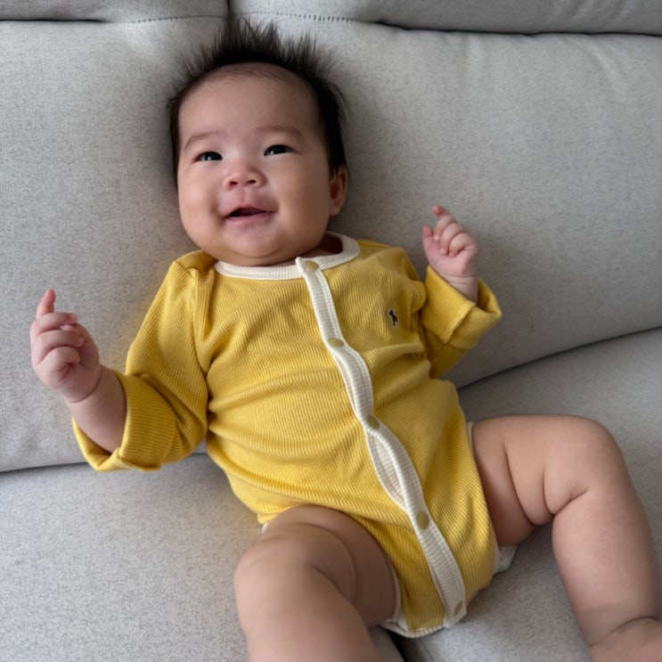 블루독베이비 BLUEDOG BABY (YE)모달골지컬러바디수트SET 선물 후기 🎁💝 : 네이버 블로그