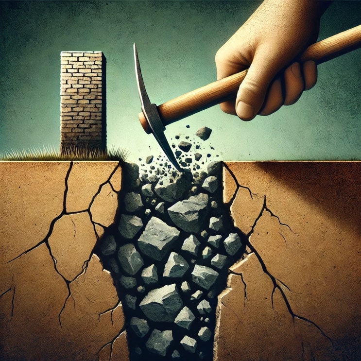 [단어] Undermine / 뜻, 어원, 유의어 반의어 : 네이버 블로그