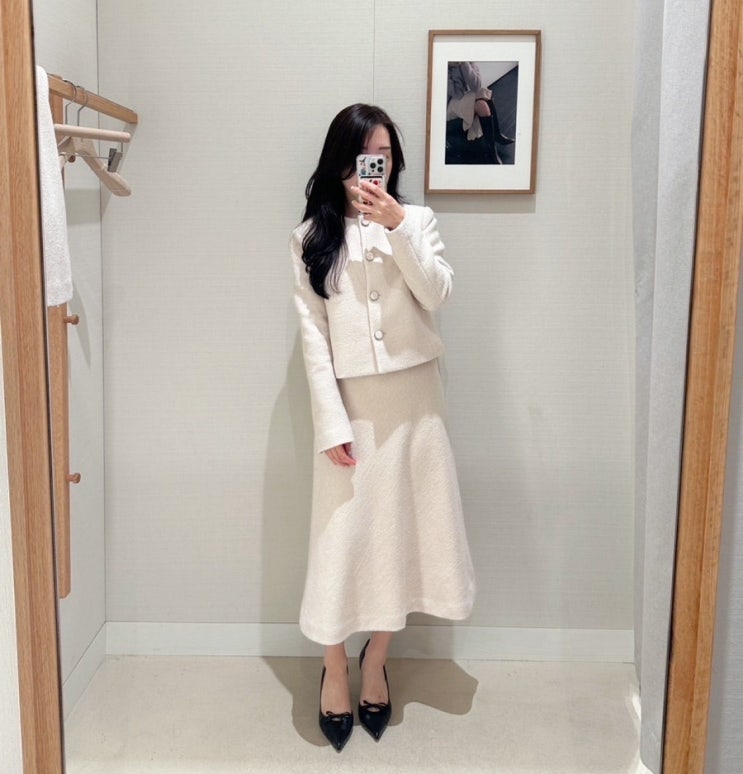 Sie 시에 매장 판교 현대백화점 디안 부클레 자켓 디안 부클레 플레어 스커트 다리아 체크 트위드자켓 네이버 블로그