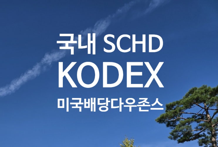 국내 SCHD ETF KODEX 미국배당다우존스 알아보니 : 네이버 블로그