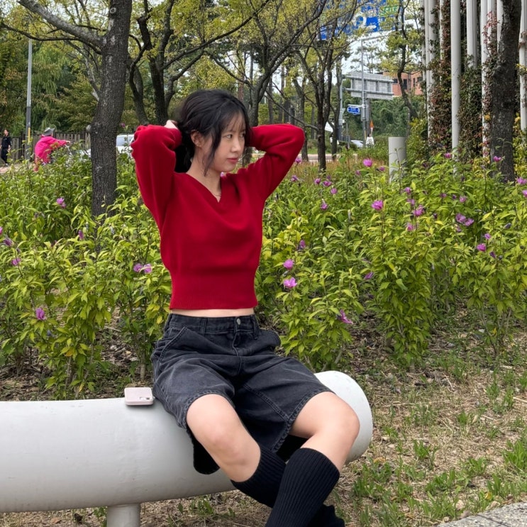 니주르knizure 니트 추천 가을 29cm 위시리스트 빨간 니트 코디 : 네이버 블로그