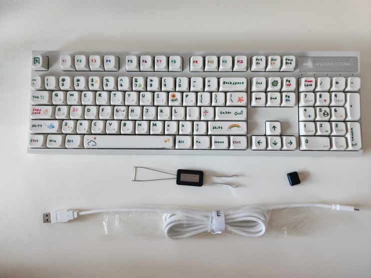 그루브스톤 크레용 저소음코랄축 45g gv10 수제윤활, 저소음 직장인 키보드 추천 타건 영상 : 네이버 블로그