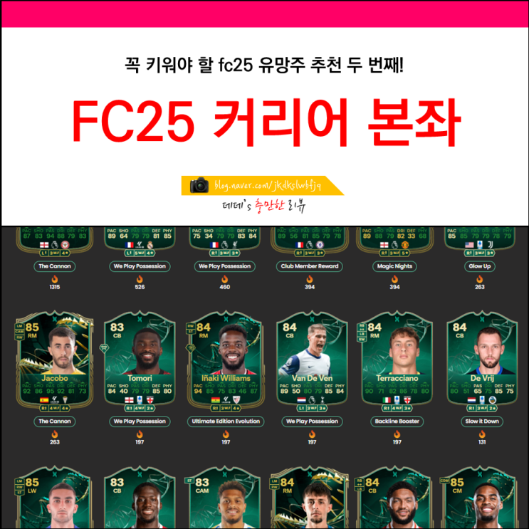 fc25 커리어모드 감독모드 본좌 BEST : 네이버 블로그
