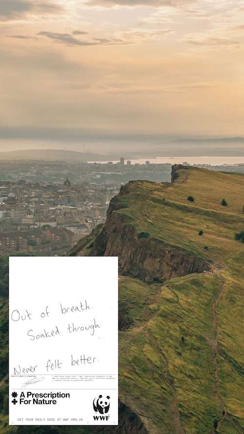 사람들의 '정신 건강'을 위한 가장 좋은 처방전은 바로 자연이다.자연 보호의 필요성을 새로운 관점에서 호소하는 WWF의 캠페인 ...