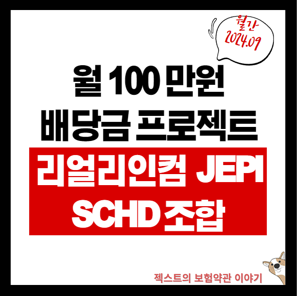 [월 100만원 배당금 프로젝트 2024년 9월] 리얼리인컴 JEPI SCHD 조합 : 네이버 블로그