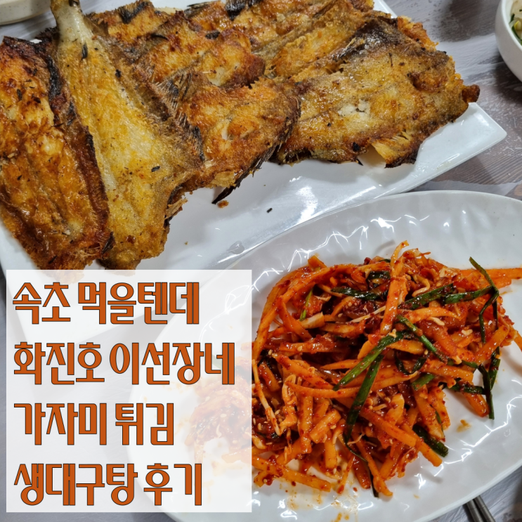 처음으로 실망했던 속초 먹을텐데 화진호 이선장네 가자미튀김 생대구탕 후기 네이버 블로그