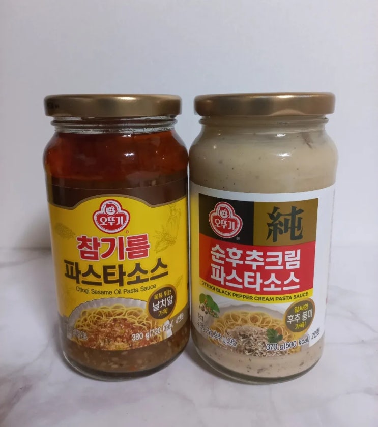 오뚜기 참기름 파스타소스, 순후추크림 파스타 소스 후기 : 네이버 블로그