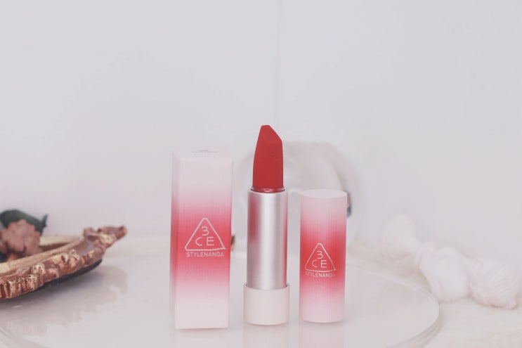 드뮤어룩의 완성 3CE 립스틱 추천 캐시미어 허그 립스틱 hush red : 네이버 블로그