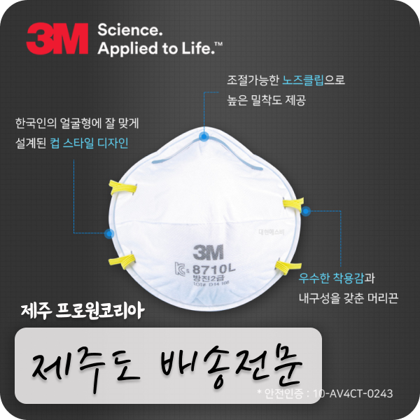 제주 3M 분진 방진 마스크 8710L 8822 9913V : 네이버 블로그