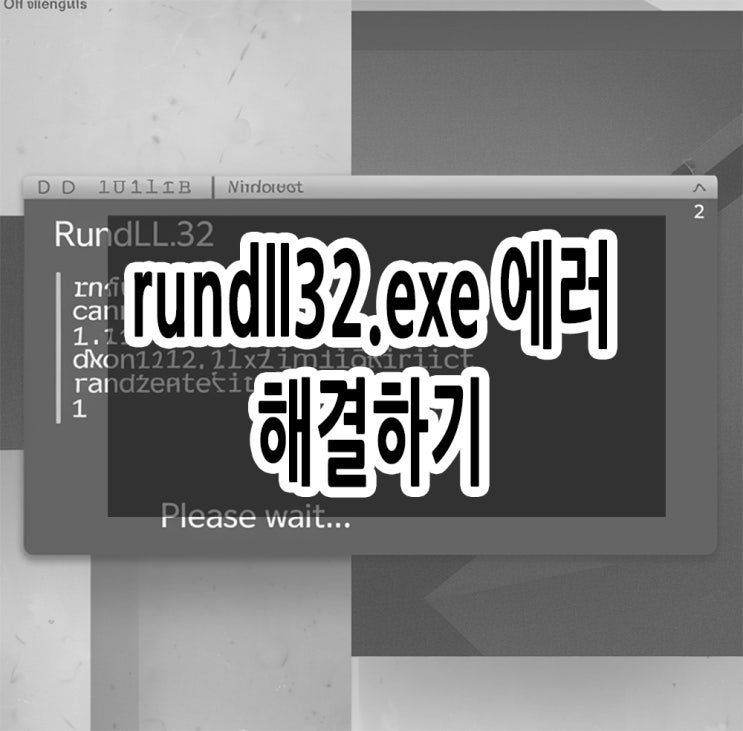윈도우 10, 11 rundll32.exe 오류 자가 해결하기 : 네이버 블로그