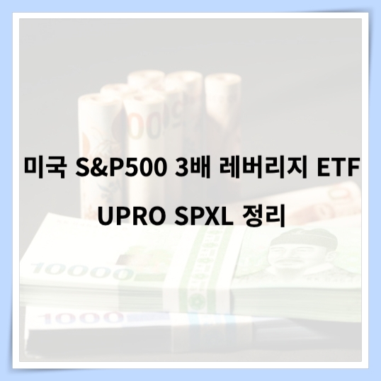미국 S&P 500 3배 레버리지 ETF UPRO SPXL 비교 정리 : 네이버 블로그