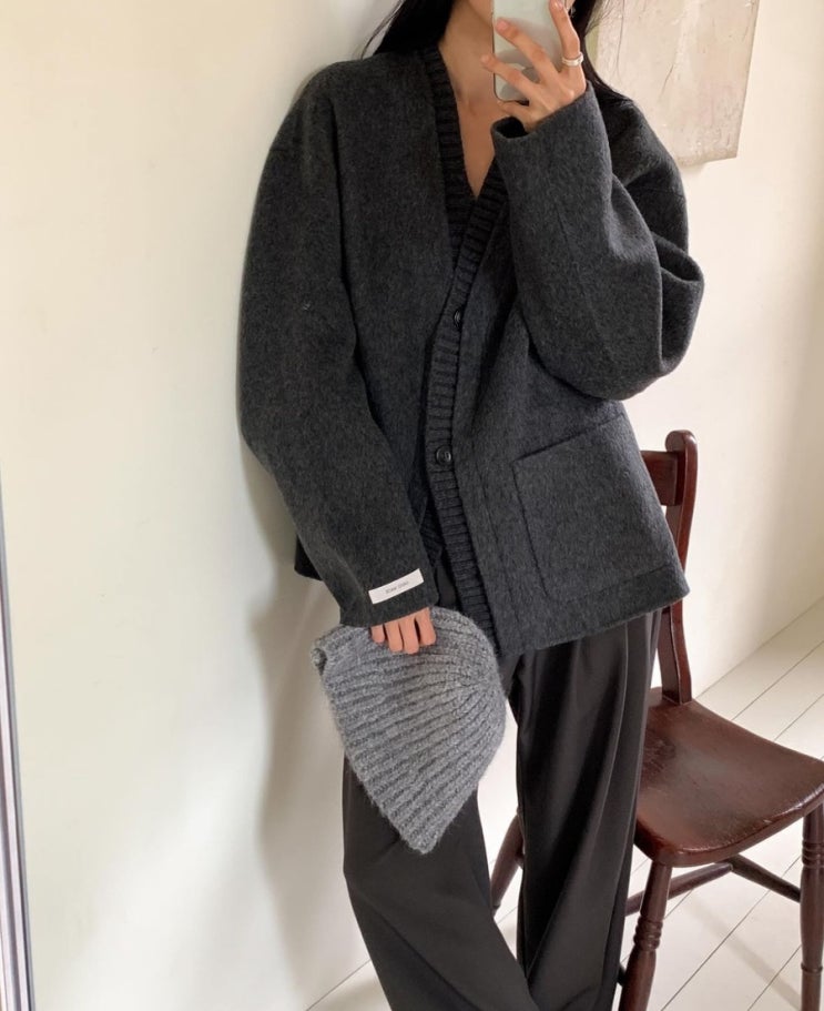 [ LELAPIN 강력 추천 ] 캐시 브이넥 핸드메이드 자켓 (2color) : 네이버 블로그