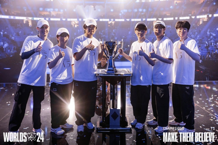 LOL 월즈24 - T1우승 LCK공식 SNS 사진 모음 : 네이버 블로그
