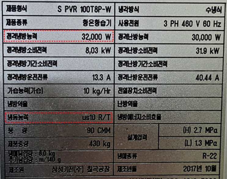 [교육자료] RT(Refrigeration Ton) 냉동톤 계산, 에어컨 평형(Py) 과 냉방능력, 압축기 마력 계산 산출 방법 ...