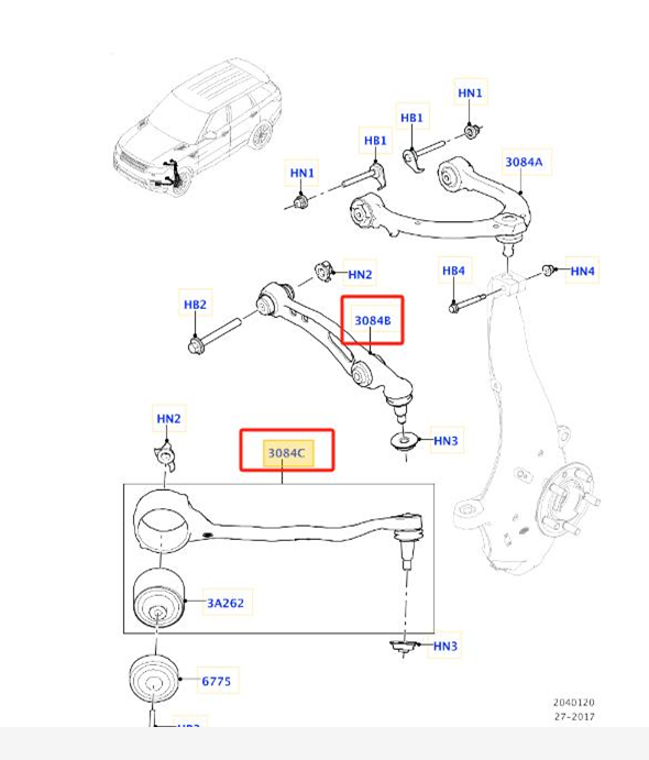 LAND ROVER RANGE ROVER SPORT (E3) 2014- FRONT 로워암 : 네이버 블로그
