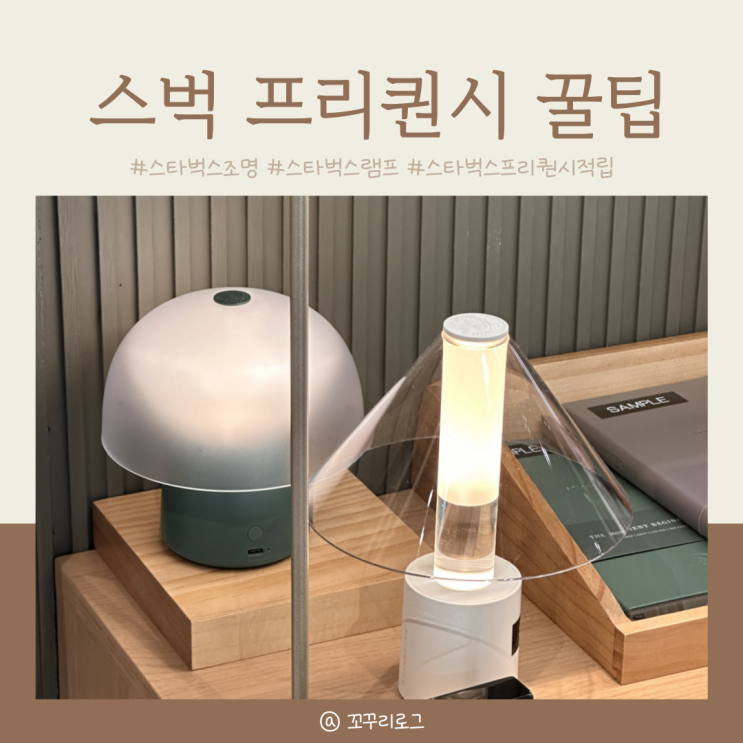 스타벅스 겨울 프리퀀시 포터블 보나키아 램프 조명 성공 에스프레소 신공 적립 꿀팁 네이버 블로그