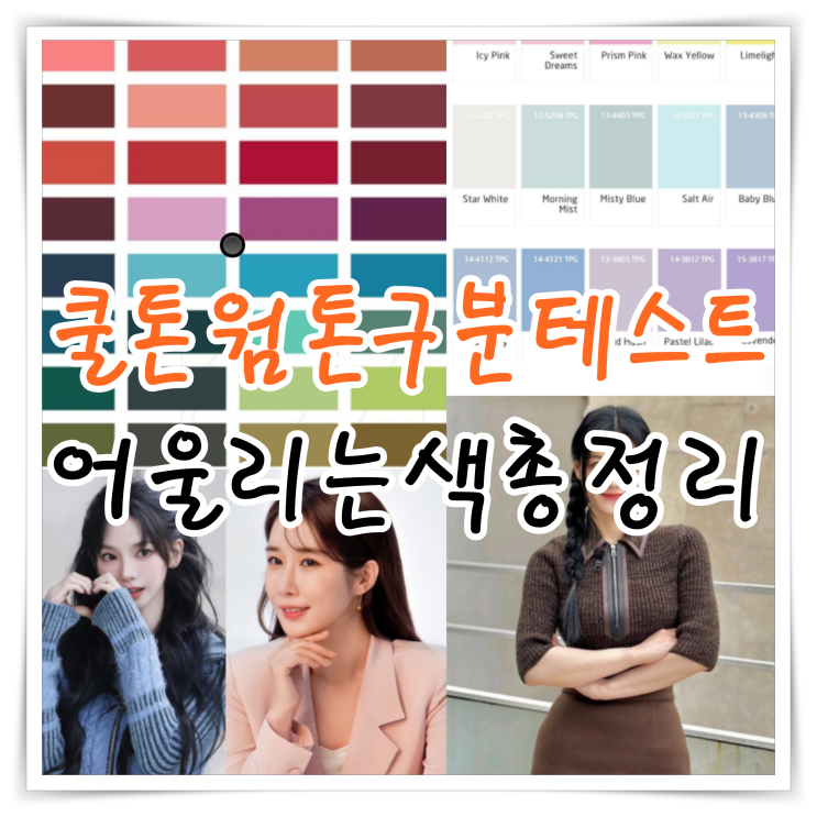 쿨톤 웜톤 테스트 자가진단 구분 차이 연예인 Ft어울리는 색 봄 가을 겨울 여름 네이버 블로그