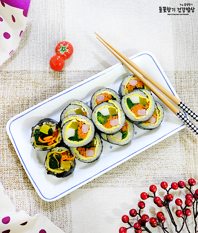 시금치 김밥맛있게싸는법 야채김밥 재료 김밥 만들기 네이버 블로그