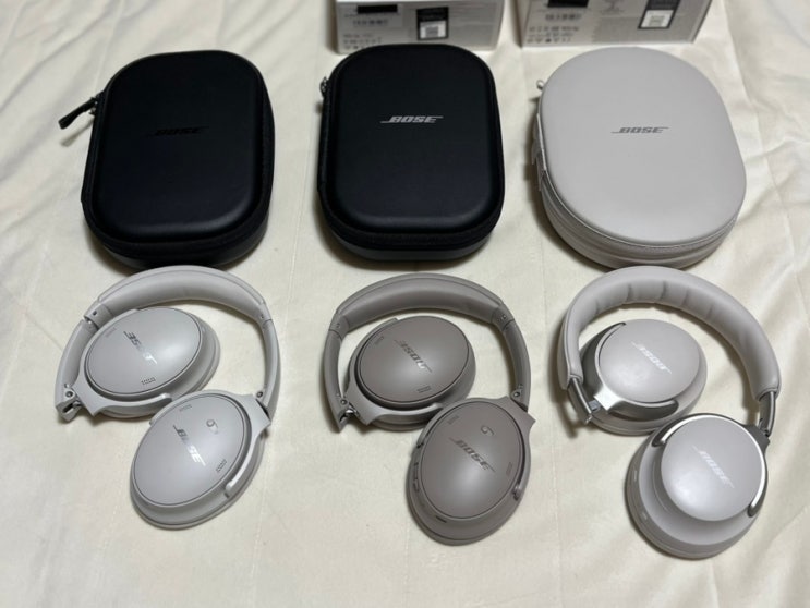 보스 블루투스 헤드폰 QC45, QC, QC울트라 3종 비교 내돈내산 후기!!(화이트스모크, 샌드스톤) : 네이버 블로그