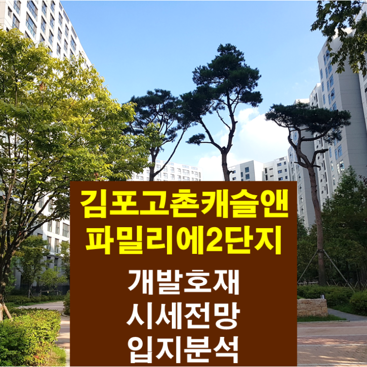 김포고촌캐슬앤파밀리에시티2단지아파트의 개발호재와 최근 매매전세월세동향 및 시세전망입지특장점 네이버 블로그